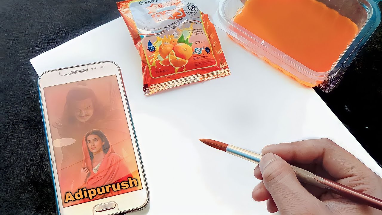 Adipurush - (Prabhas - Kriti Sanon) Drawing With GLUCON-D - Honey Art ...