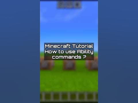 How to use Ability commands ? (Bedrock) - YouTube