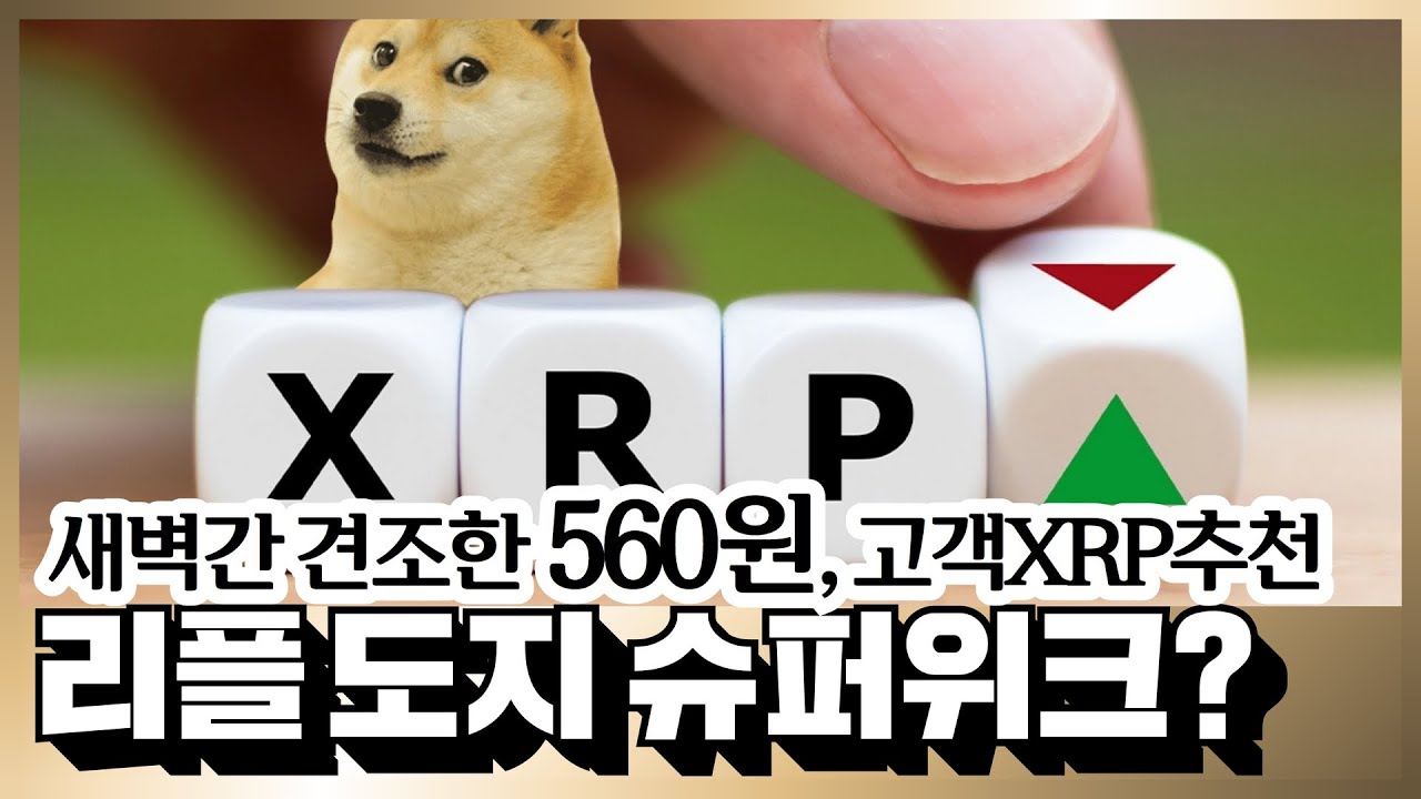 리플 새벽간 견조한 560원 고수 주말 Xrp 도지 슈퍼위크 펀드스트랫 고객들에게 리플 매수 권한다” 리플 비트코인