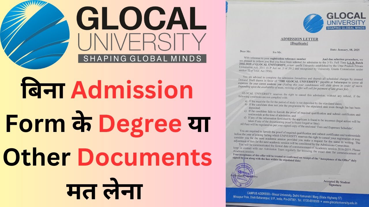 Authentic Way to Apply for Degree and Certificates at Glocal University ...