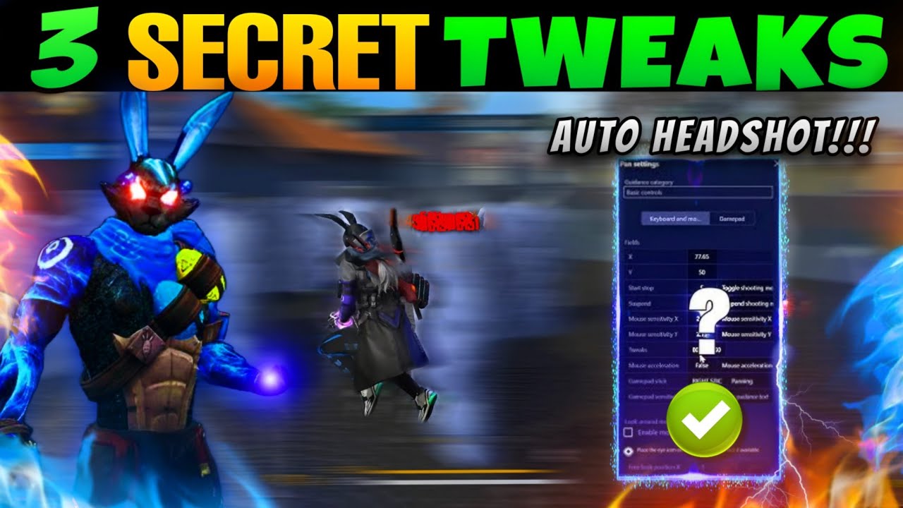 Best Secret TWEAKS For Free Fire PC Auto Headshot No Recoil ...