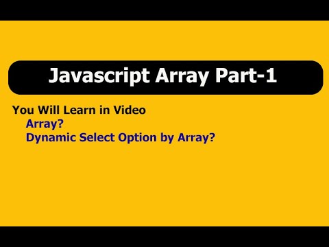 javascript array tutorial in hindi - YouTube