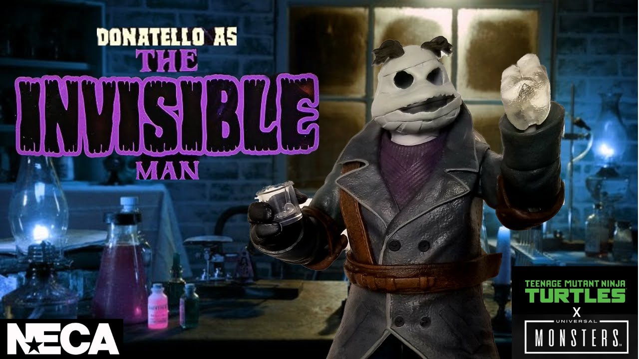 TMNT Universal Monsters Donatello as The Invisible Man NECA Toys - YouTube