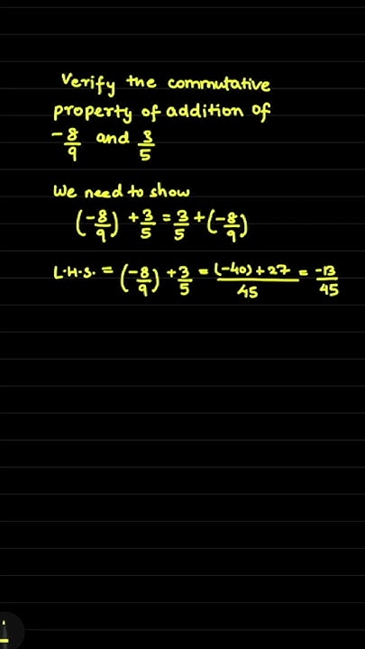 How to verify commutative property? | QuickMath #maths #arithmetic #class8 #shorts - YouTube