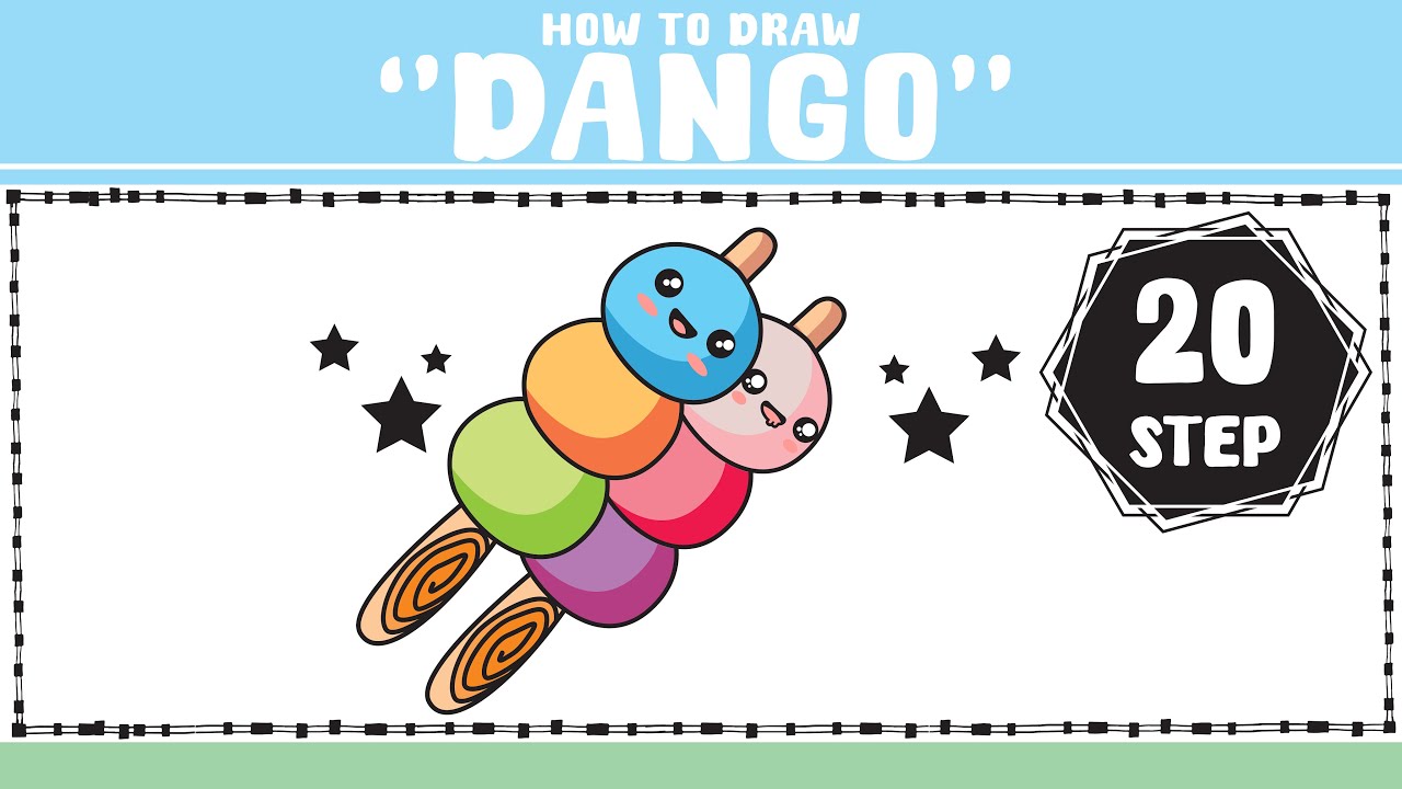 How to draw cute DANGO sweet Desserts. #art #kids #artforkids | Little ...