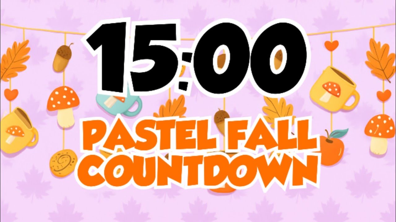 15-Minute Cozy Pastel Autumn Timer – Cute Fall Garland Countdown - YouTube