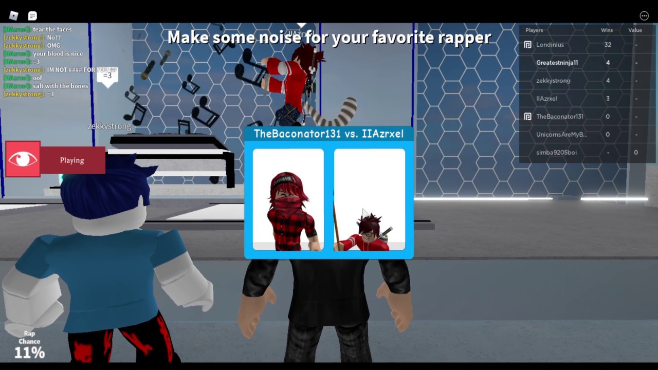 WE BECAME RAPPERS...i didnt get to rap:( (roblox) - YouTube