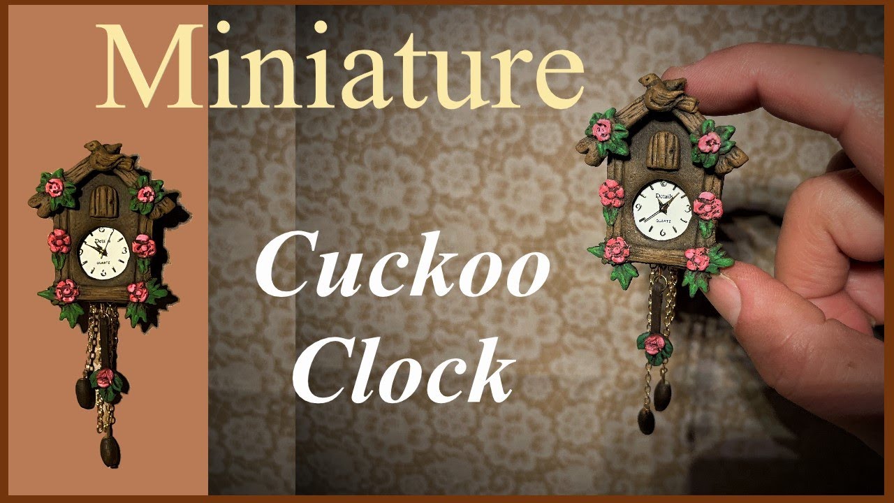 DIY Miniature Cuckoo Clock Dollhouse Furniture - YouTube