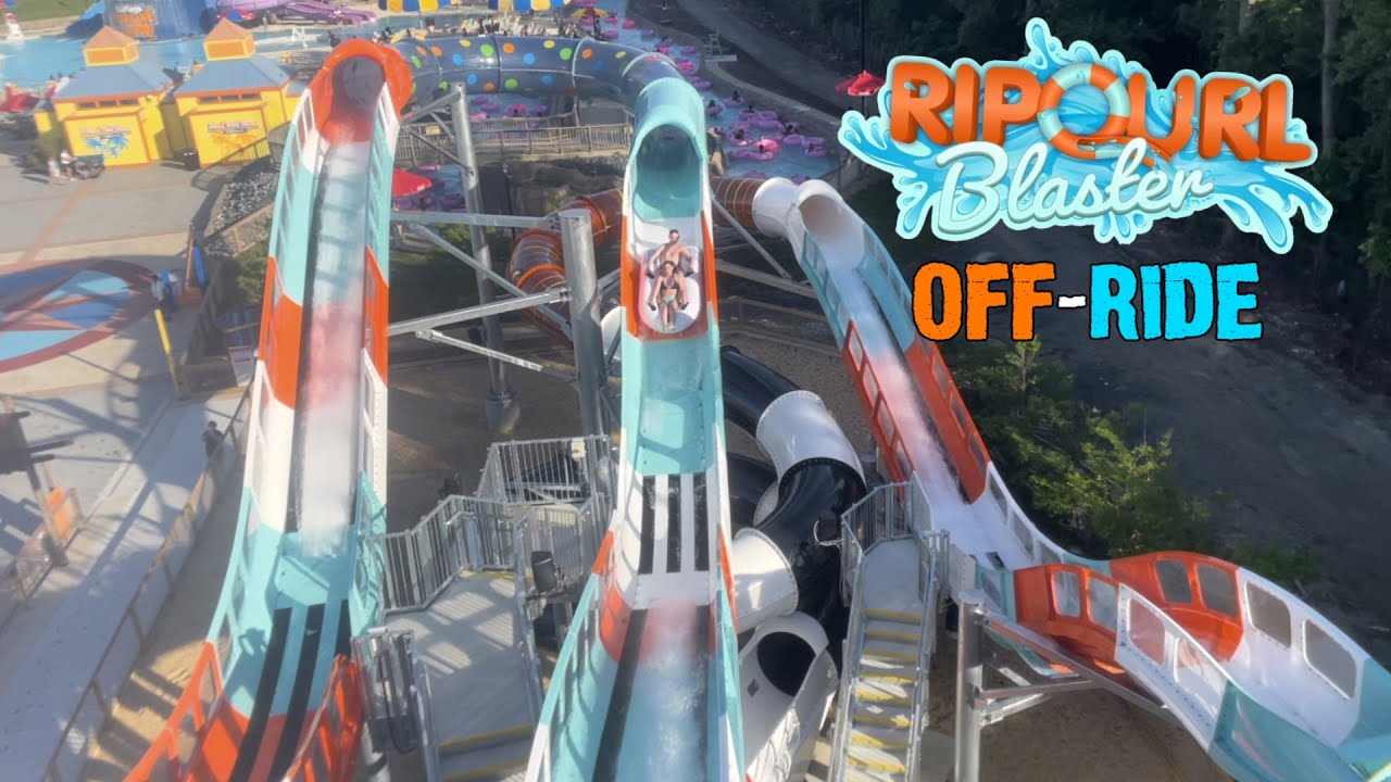 “RipQurl Blaster” Off-Ride | NEW FOR 2024 Six Flags America Water ...