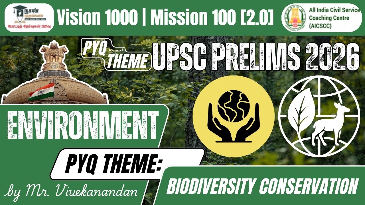 Environment | Biodiversity Conservation | PYQ THEME by Vivekanandan S ...