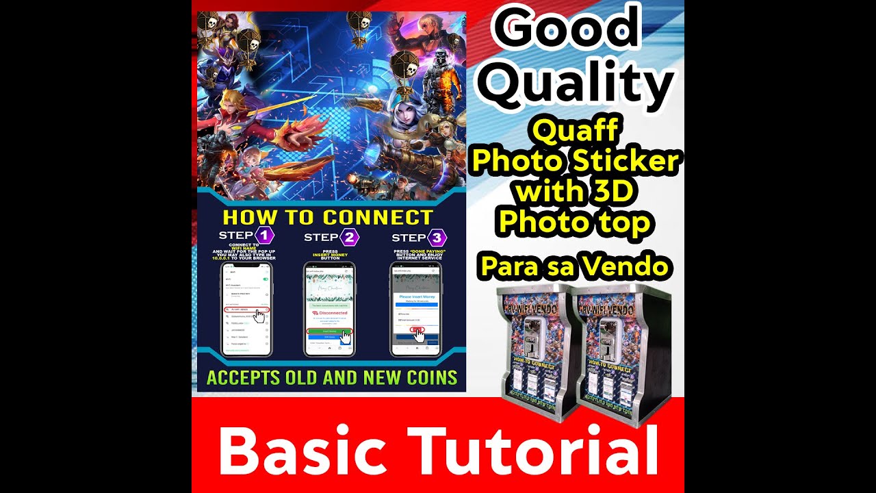 WIFI VENDO STICKER DESIGN WITH 3D PHOTO TOP COLD LAMINATED - YouTube