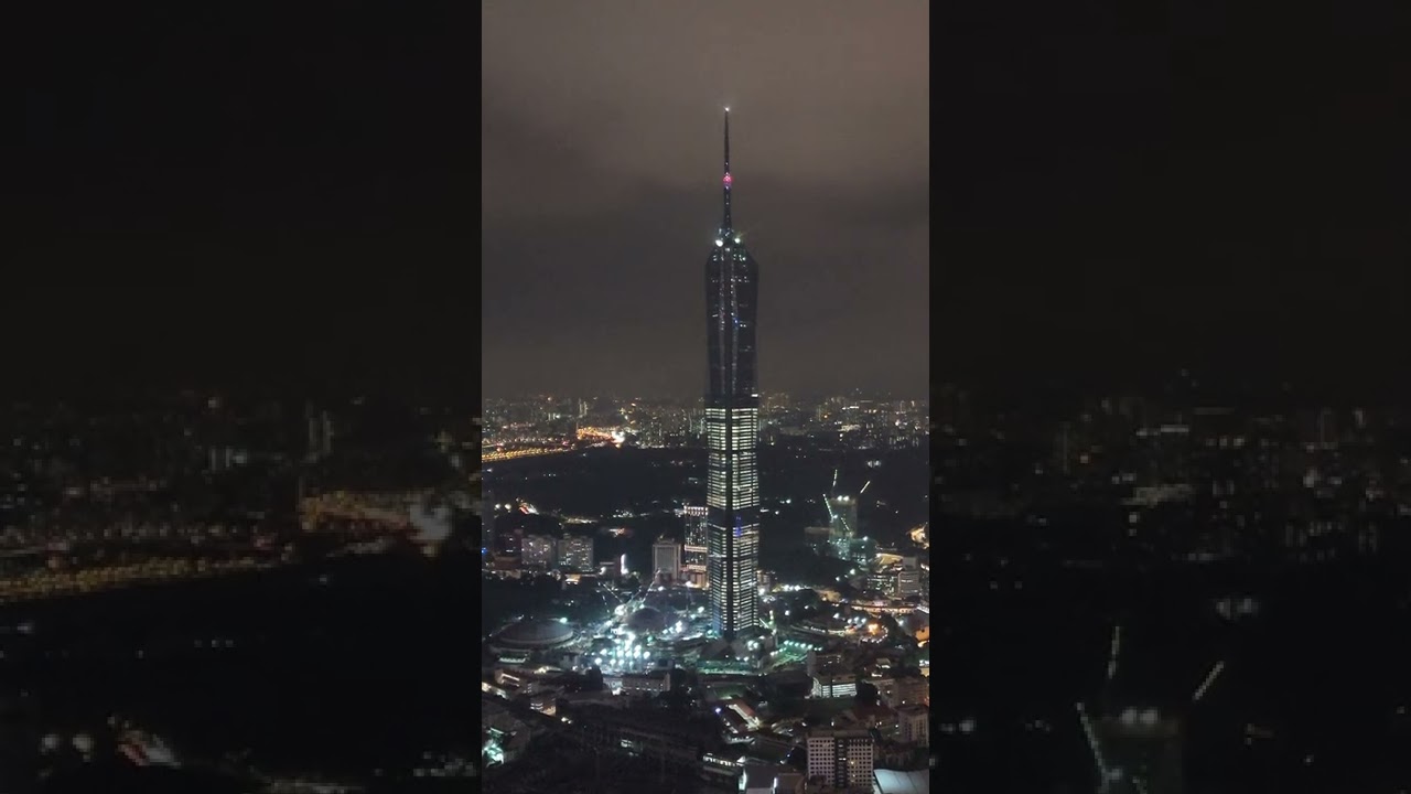 Menara Warisan Merdeka PNB 118 Tower Blinking Light Up for Malaysia ...
