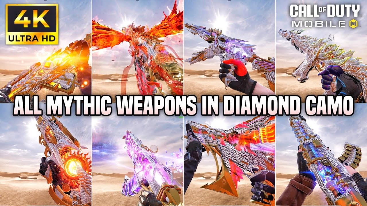 All Mythic weapons with Diamond camo in CODM - YouTube