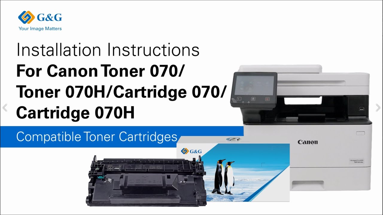 Installation Instructions For Canon Toner 070/Toner 070H/Cartridge 070 ...