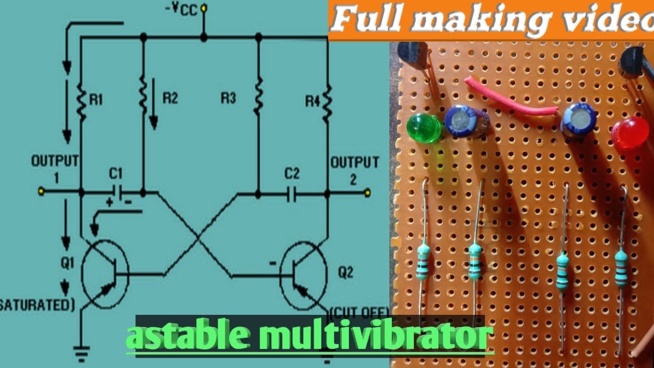 Astable Multivibrator Project मात्र ₹50🤑 में बनाएं😎 - YouTube