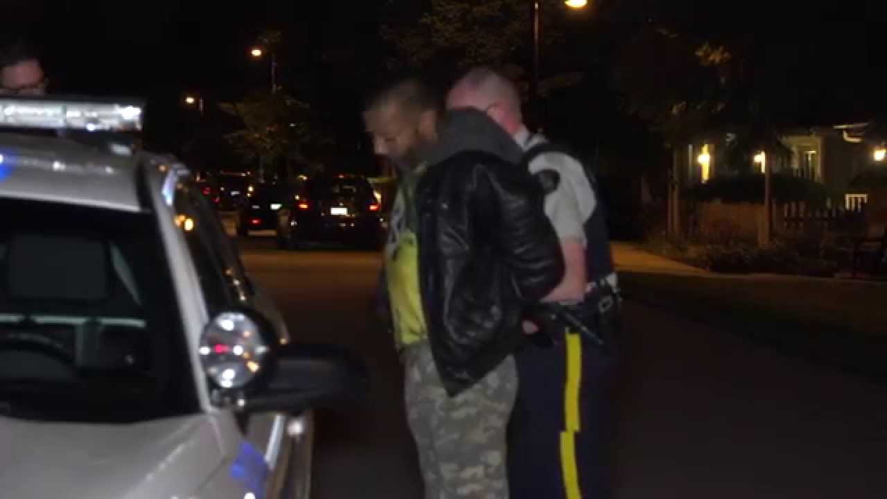 RCMP Police Incedent Male With Gas tank Regan Ave - YouTube
