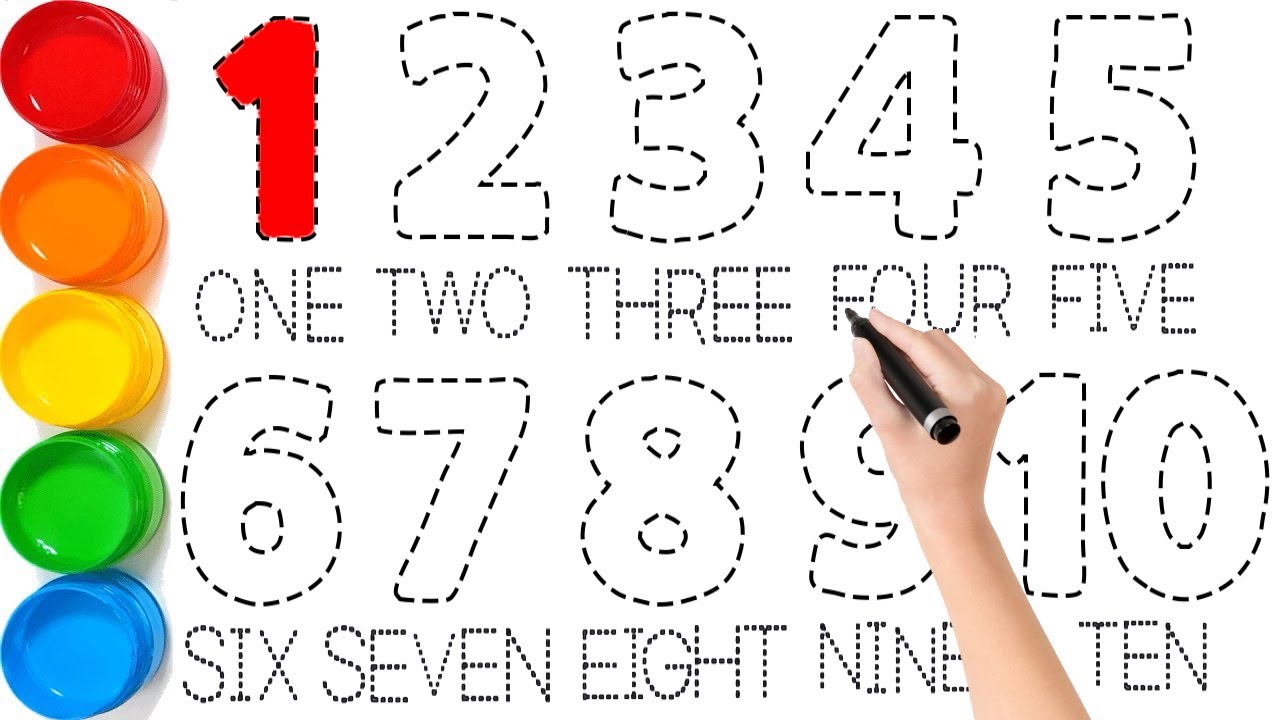 123 for Kids // Let's Learn How to Draw and Paint Numbers for Kids ...