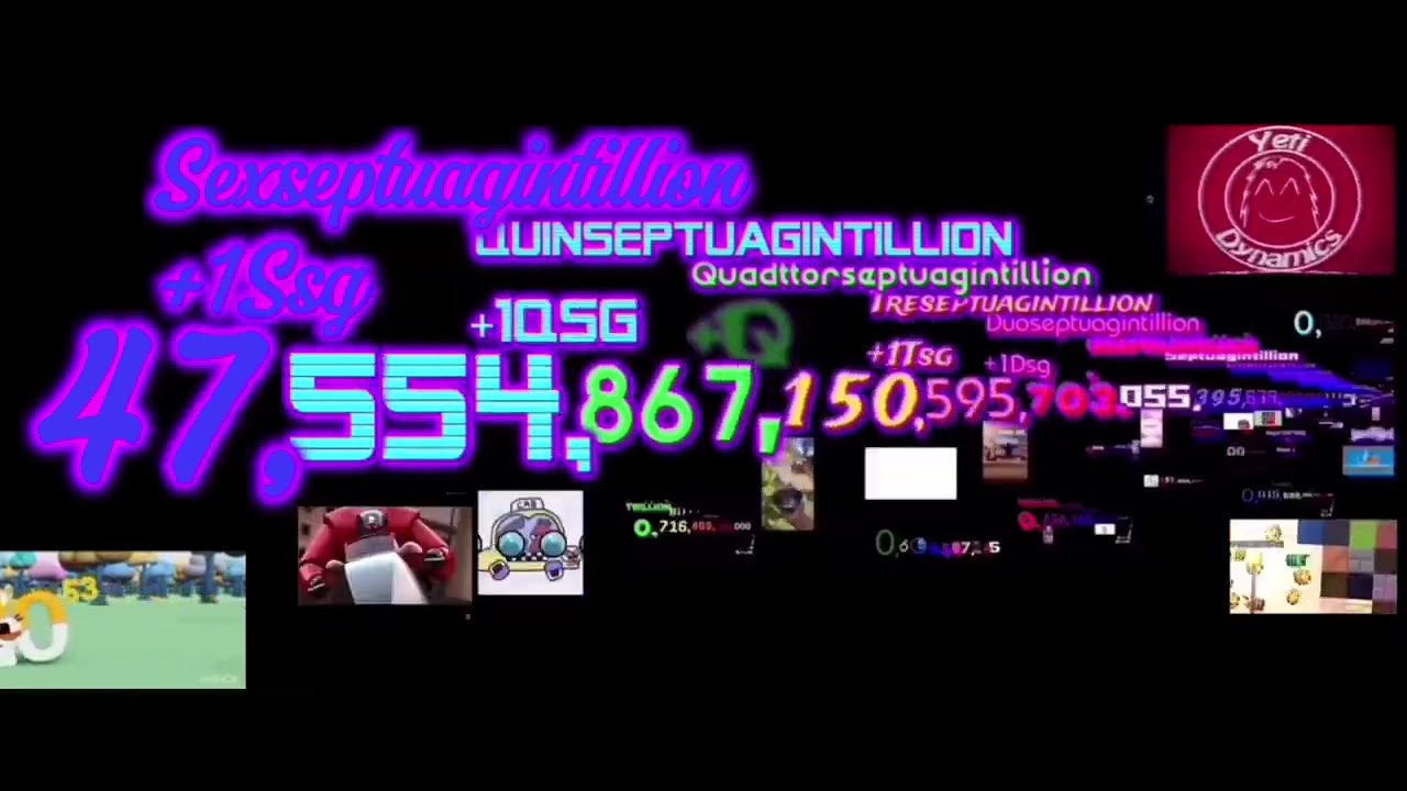 Numbers 1 to 1 Septenseptuagintillion (77/100) Centillion - YouTube