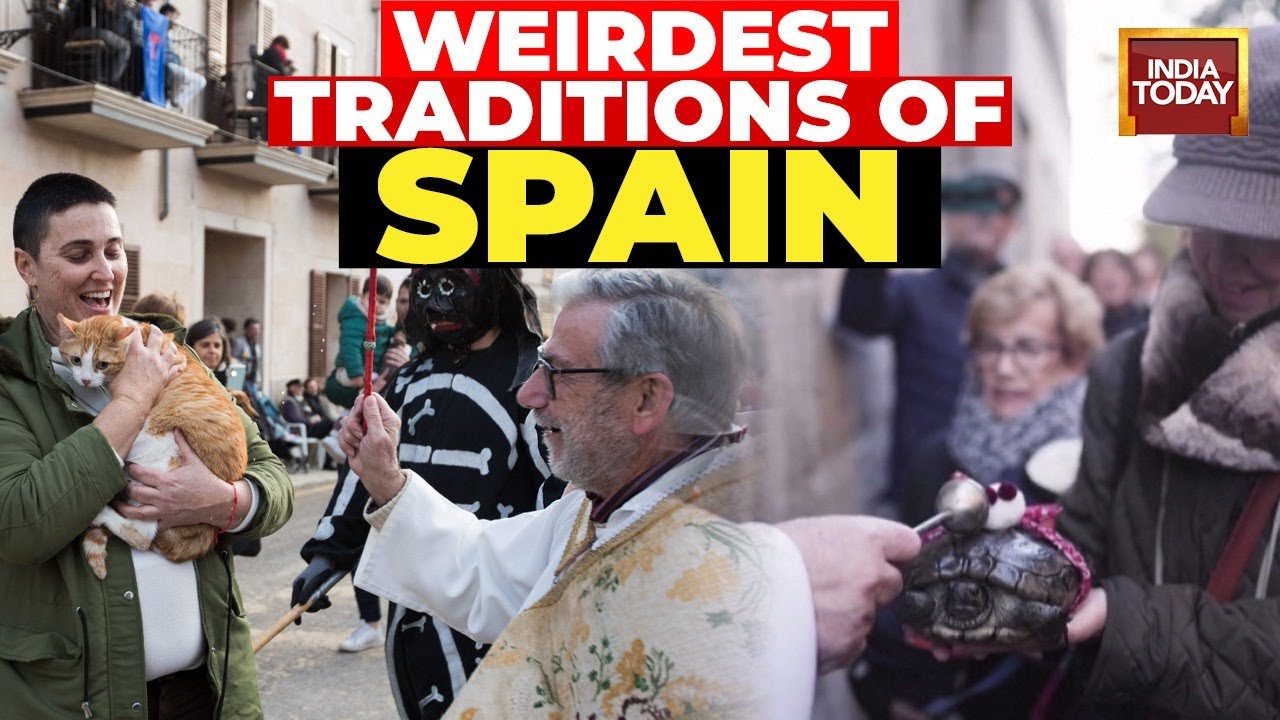 Weird Traditions Of The World; Catholic Priests Bless Pets In Spain On St Anthony's Day - YouTube