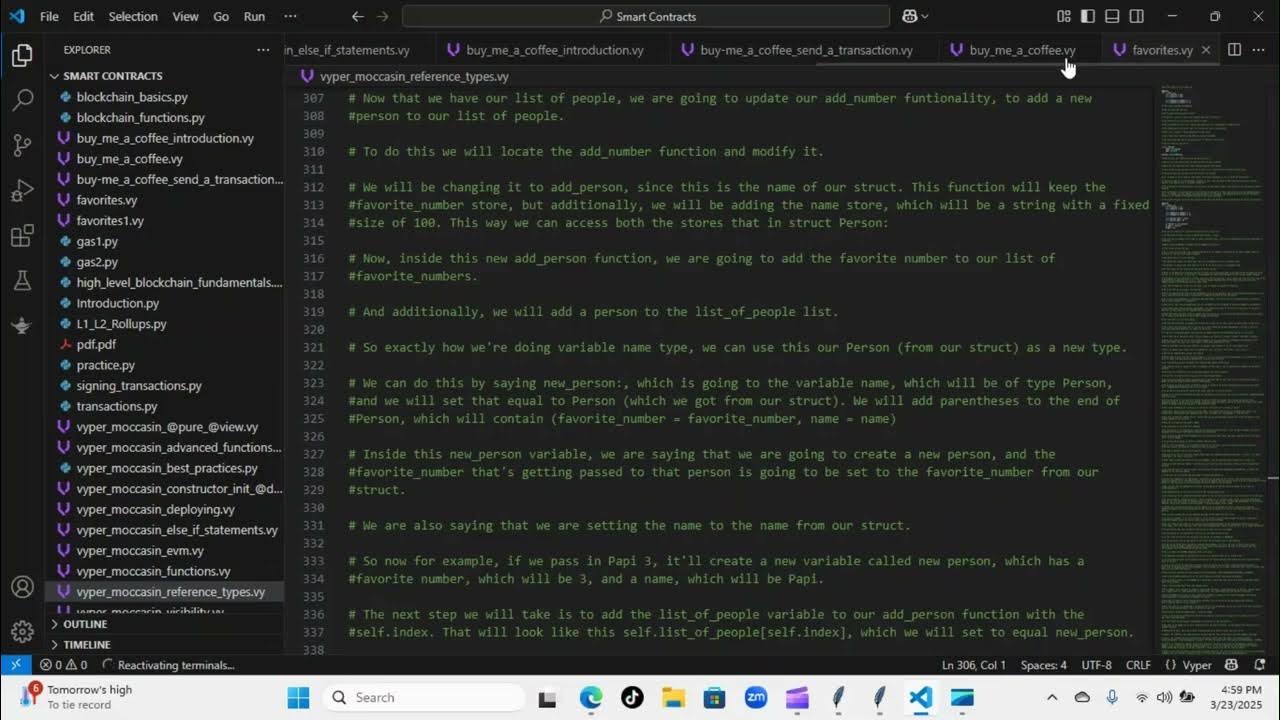 Python Papi / Smart Contracts - Vyper Moccasin Reference Types - Day 14 ...