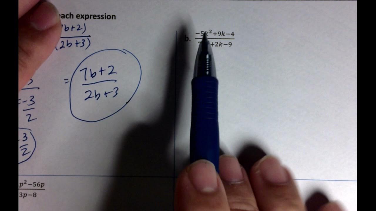 Simplifying Rational Expressions and Excluded Values - YouTube