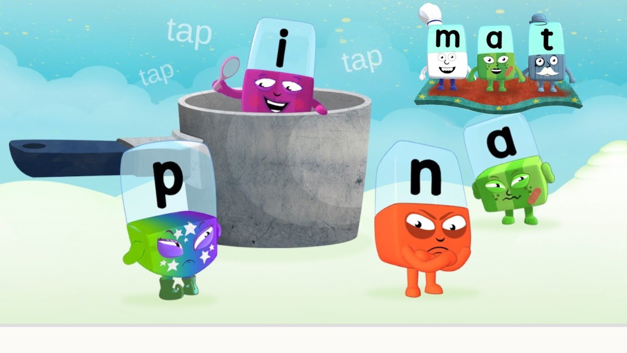 ALPHABLOCKS WORLD : LEARN STORY OF WORDS PIT, SIT, PAN, DIN, & MAP ...