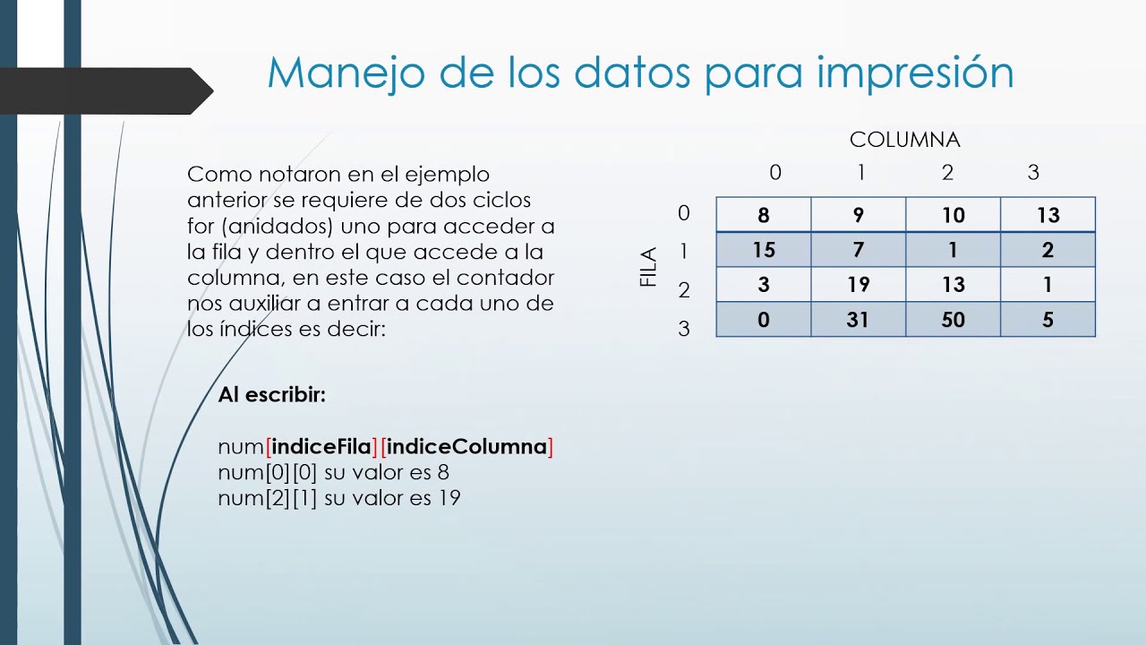 Arreglos Multidimensionales en lenguaje C - YouTube