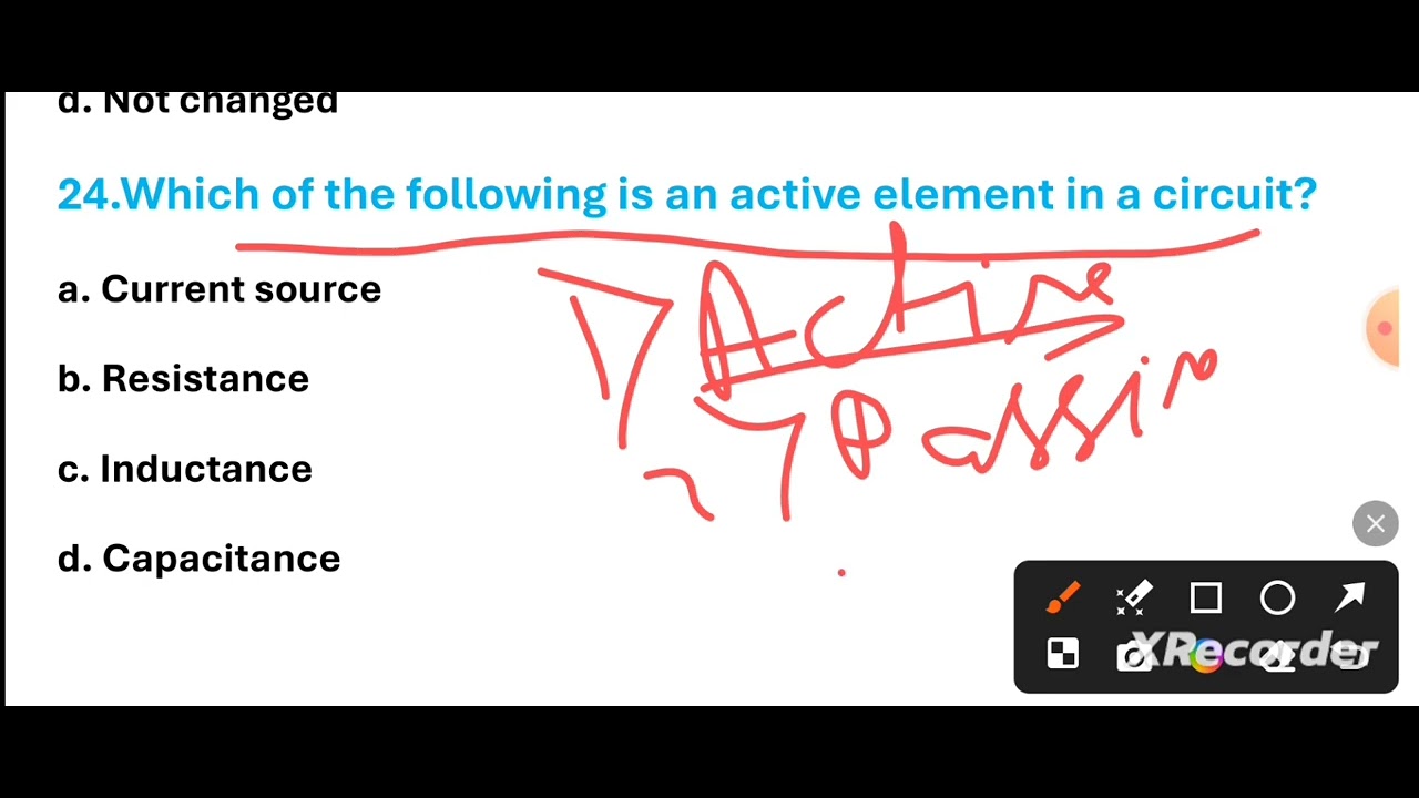 Basic Electricity Electrical Electronic MCQ questions and answers RRB ...