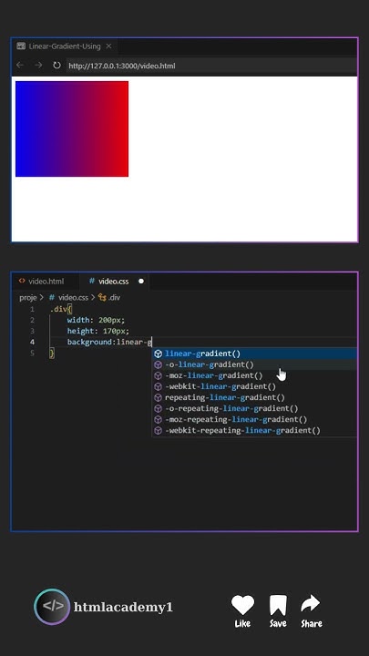 linear-gradient tutorial #coding #learnhtml5andcss3 #keşfetteyiz #html5 #css - YouTube