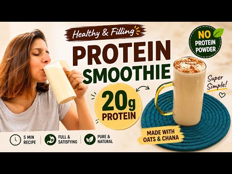 High Protein Back To Basic Oats Breakfast Smoothie Recipe  | No Protein Powder | Quick | Weight Loss