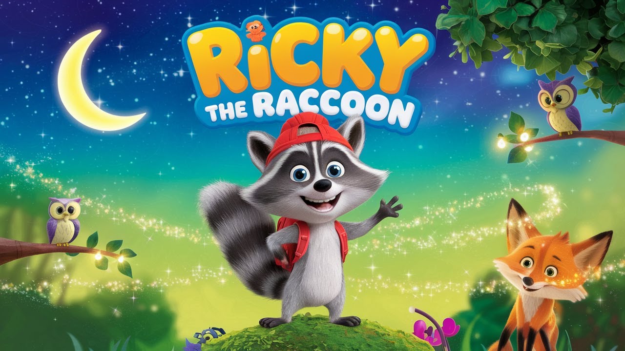 Ricky the Raccoon’s Nighttime Adventure 🌙 | Fun Animal Song for Kids ...