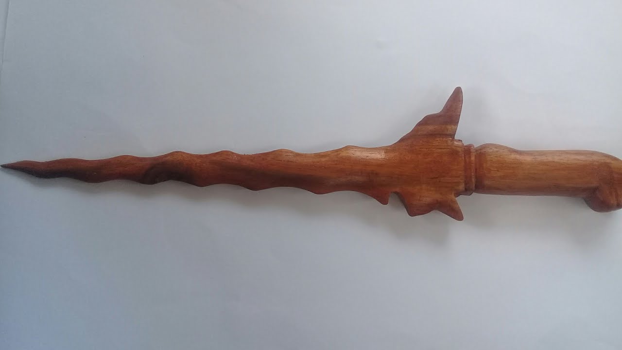 Membuat Replika Pusaka Keris Dari Kayu - YouTube