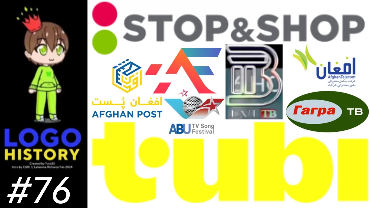 Logo History #76,.af, Tubi, Gal TV, Gagra TV, Afghan Post, Afghan Telecom, Stop & Shop & more ...