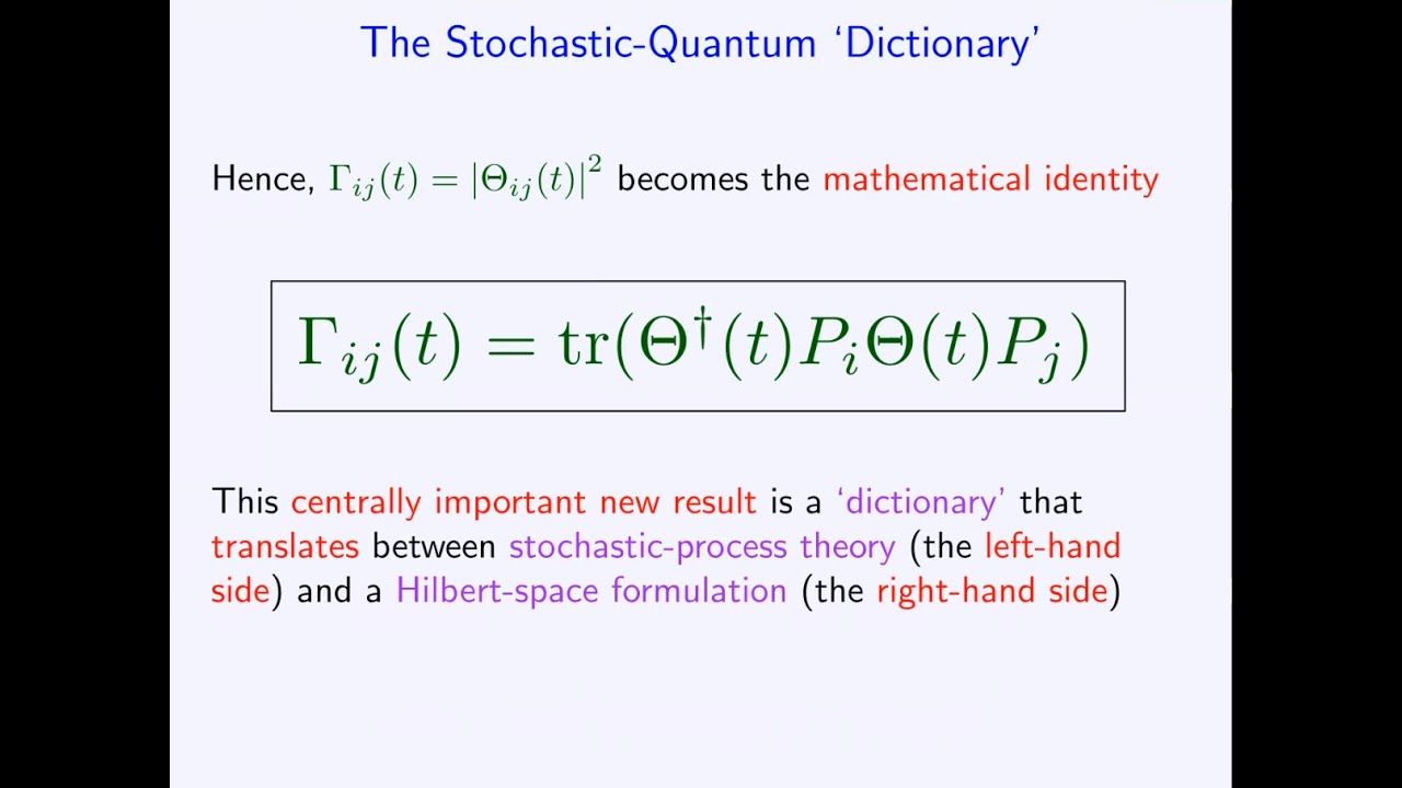 Jacob Barandes - "A New Formulation of Quantum Theory" - YouTube
