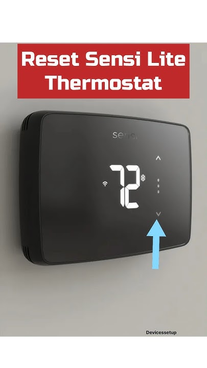 RESET SENSI LITE SMART THERMOSTAT TO FACTORY DEFAULT SETTINGS #thermostat #reset #diy - YouTube
