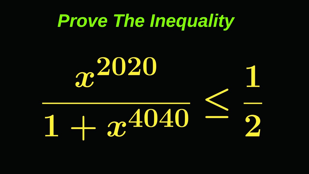 A Nice Math Inequality | How to solve? | Geendle - YouTube