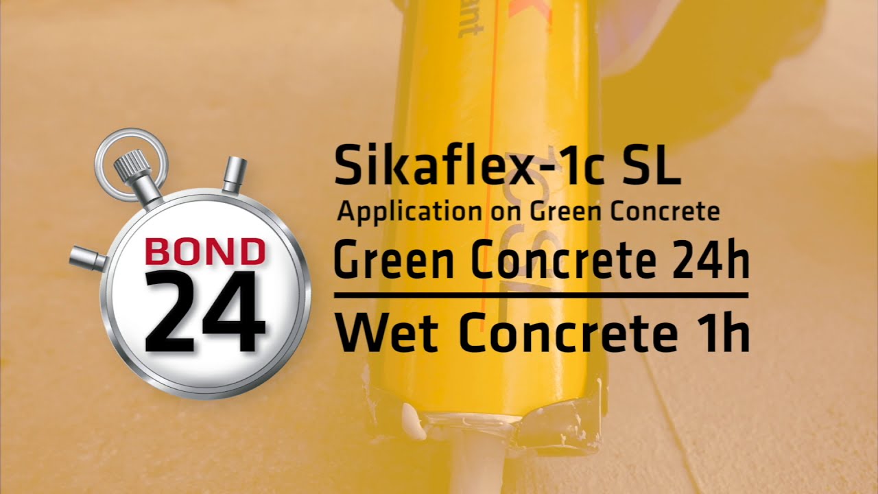 Sikaflex 1c SL on Green Concrete - YouTube