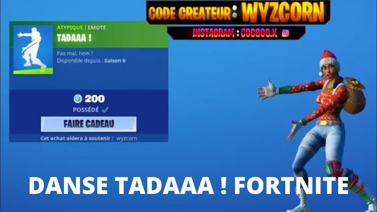*NEW* DANSE TADAAA ! BOUTIQUE 04 JUIN 2020 FORTNITE BATTLE ROYAL / ITEM ...