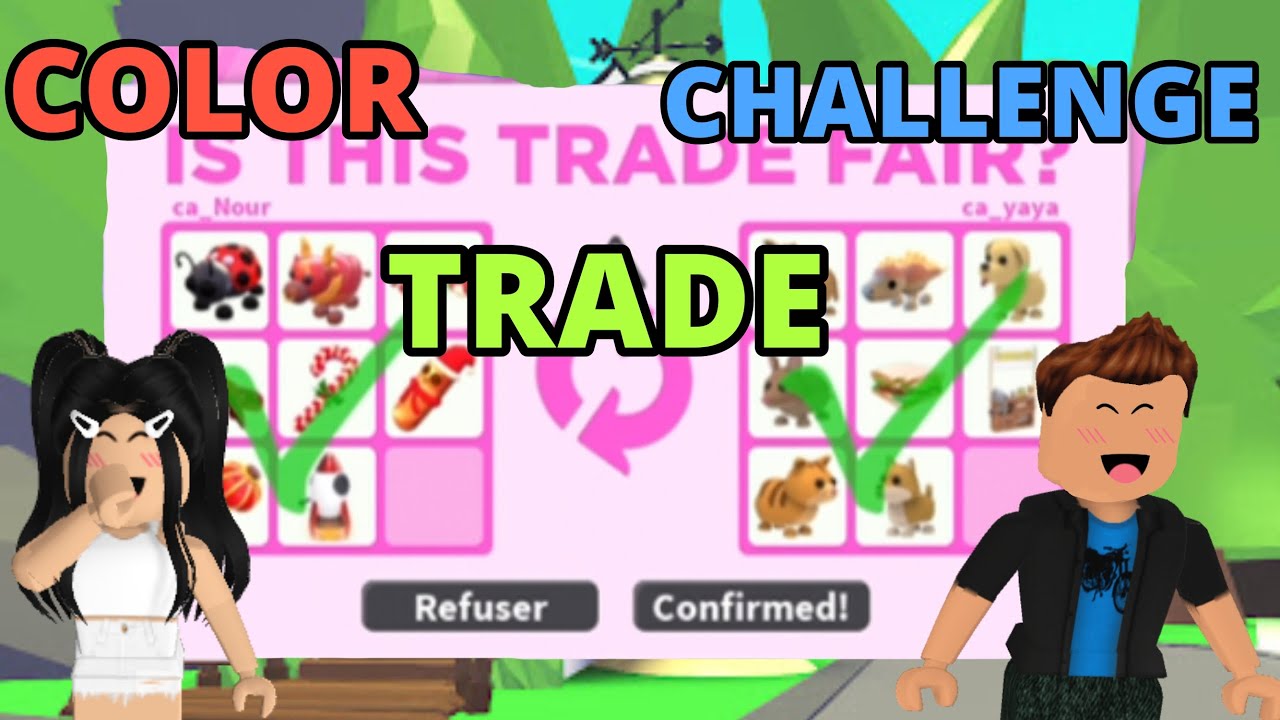 COLOR TRADE CHALLENGE AVEC MON FRÈRE SUR ADOPT ME ! | ROBLOX ADOPT ME ...