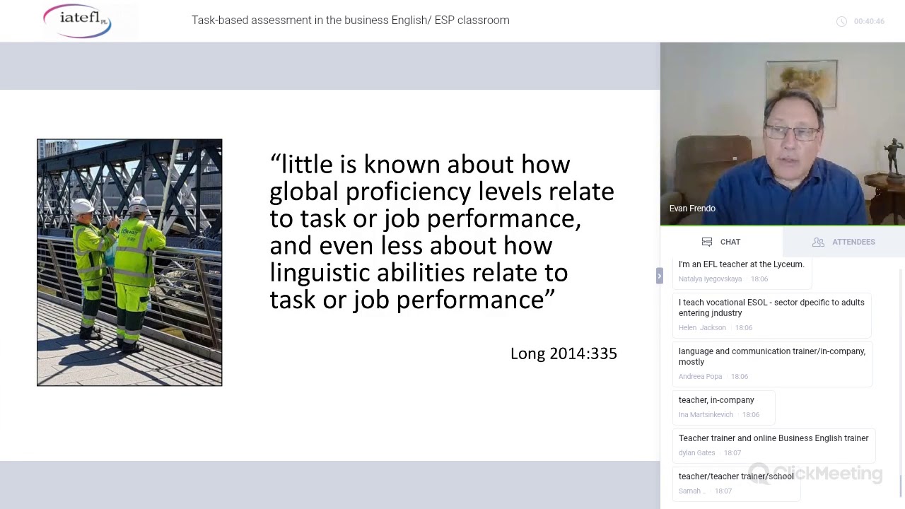 Task-based assessment in the business English/ ESP classroom - YouTube