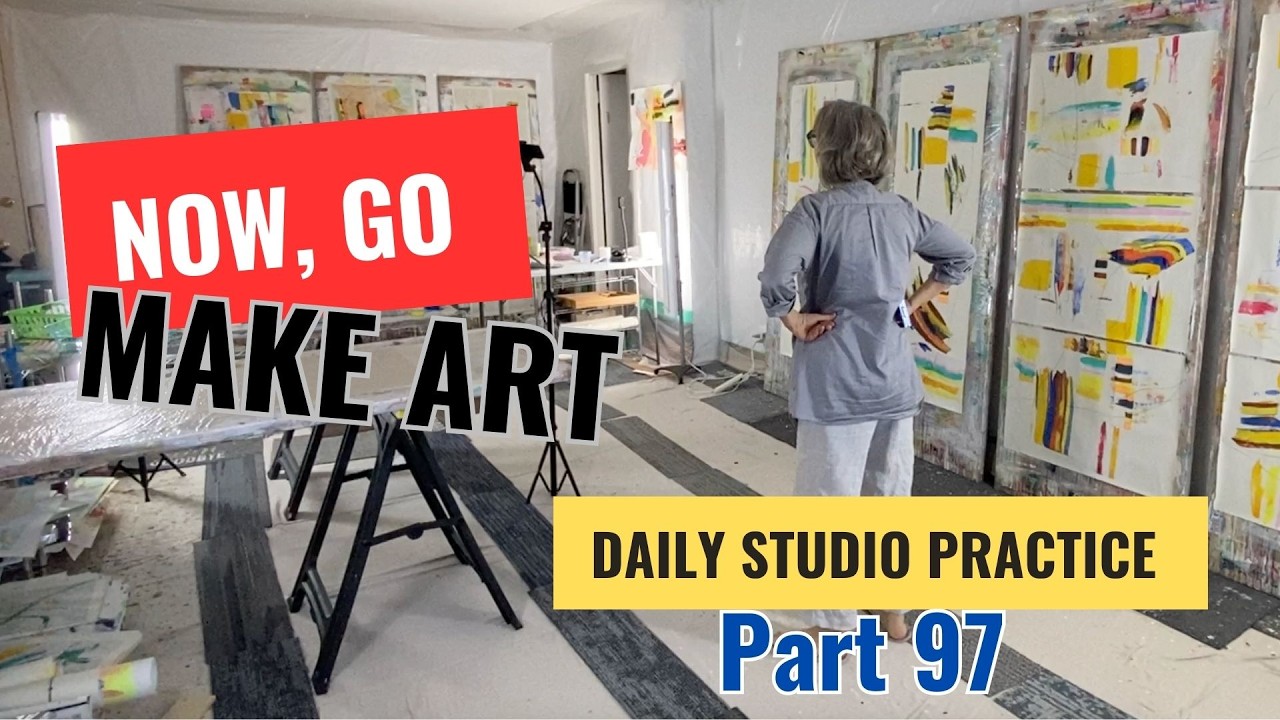 Studio visit 97. Working on "multiples" with a lot of formal problems to solve. Balance is a ...