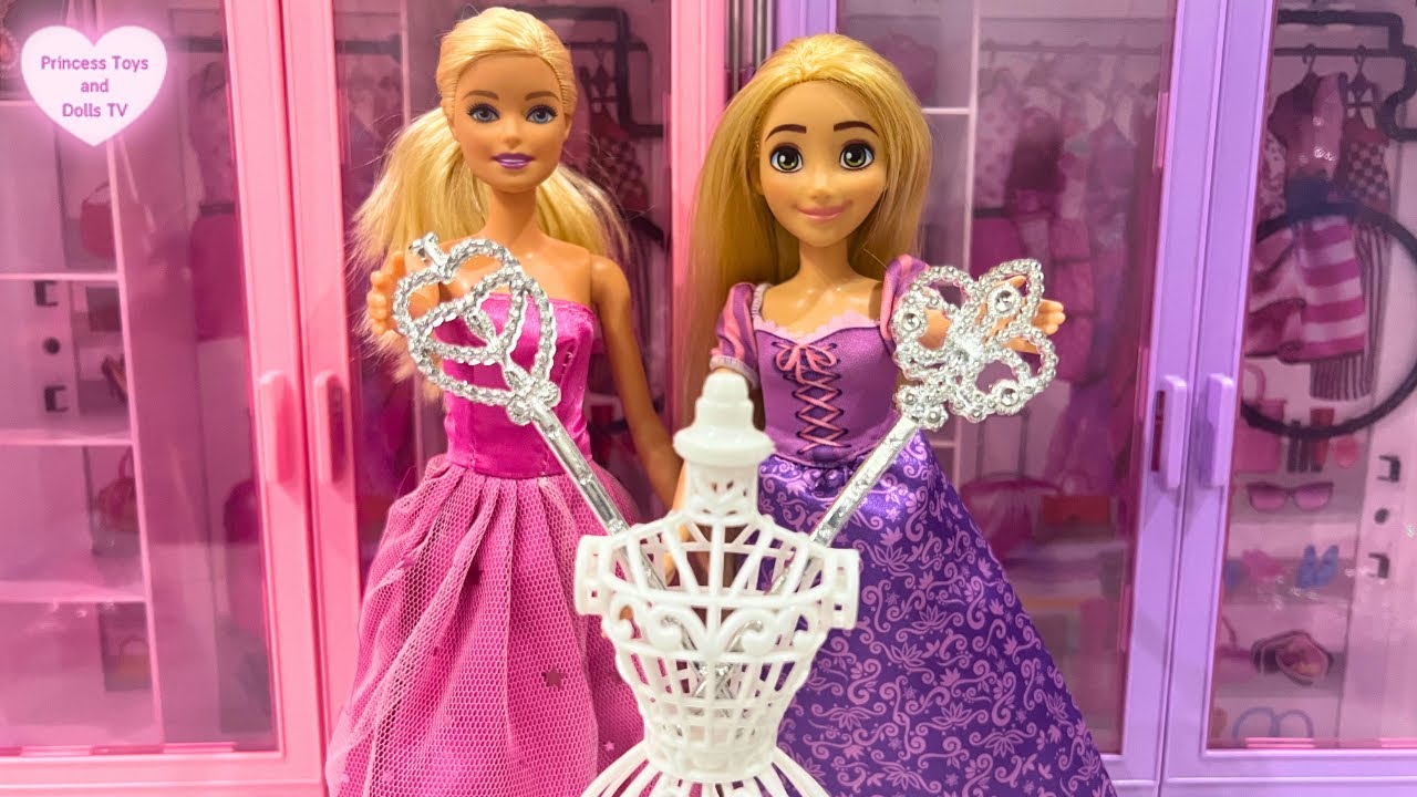 Barbie Doll and Princess Rapunzel Get New Matching Pink and Purple ...