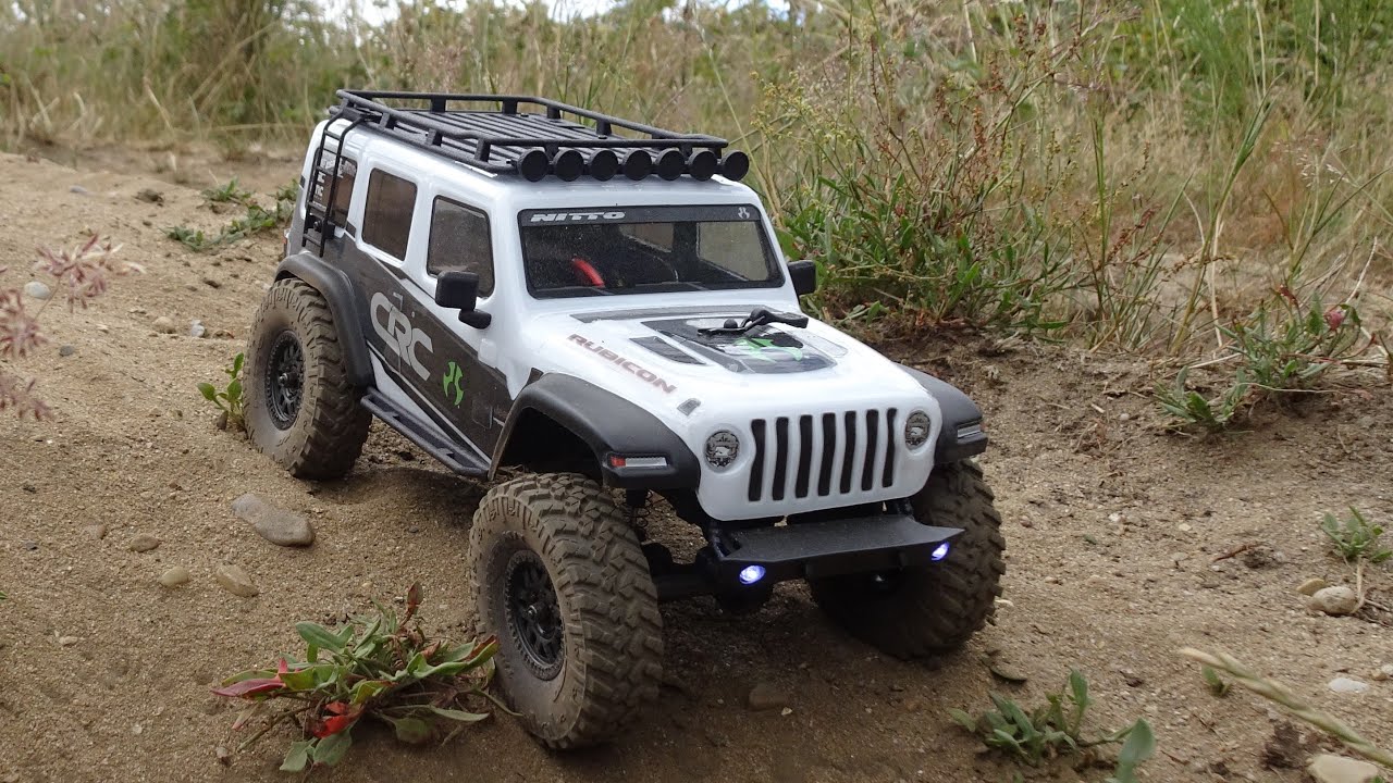 Customised Axial SCX24 Jeep Wrangler JLU RC Crawler - Hill climbing ...