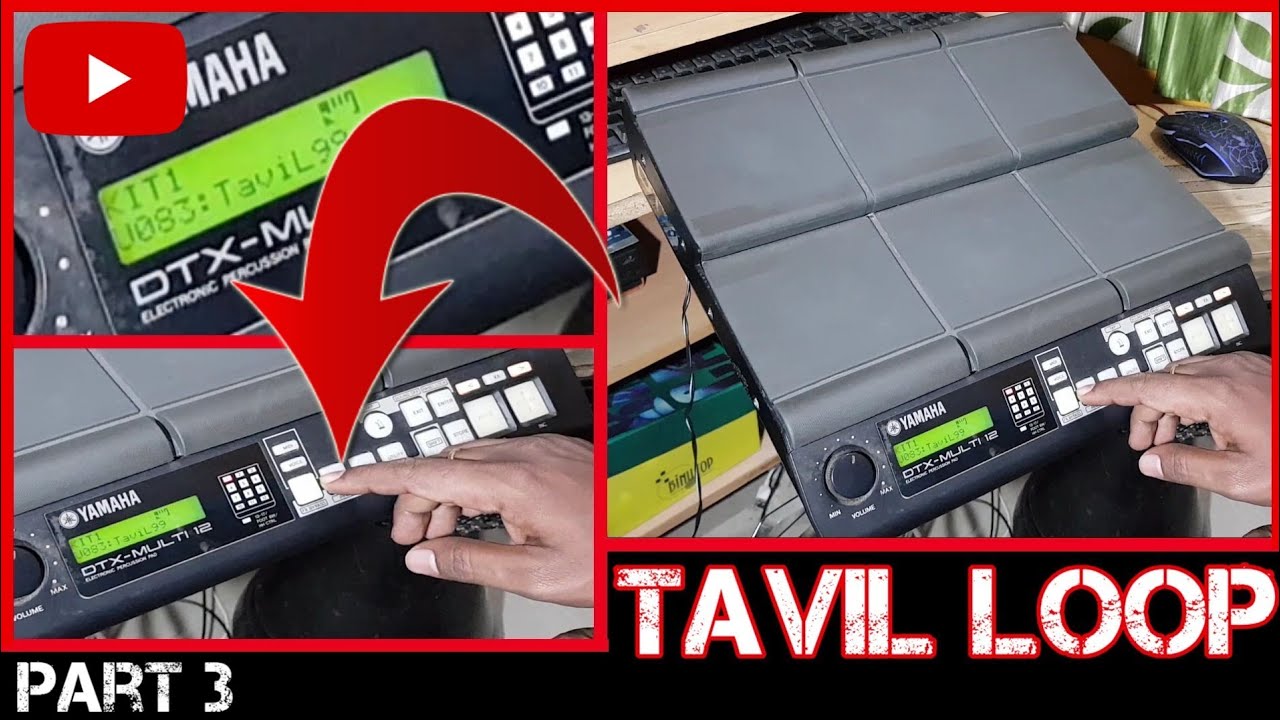 How To Make Tavil Loop | pattern | yamaha dtx multi 12 | Yamaha ...