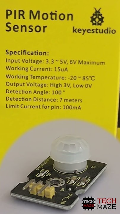 Keyestudio PIR Motion Sensor || TechMaze - YouTube