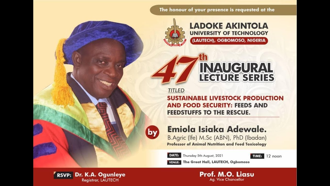 PROF. EMIOLA"S INAUGURAL LECTURE - YouTube