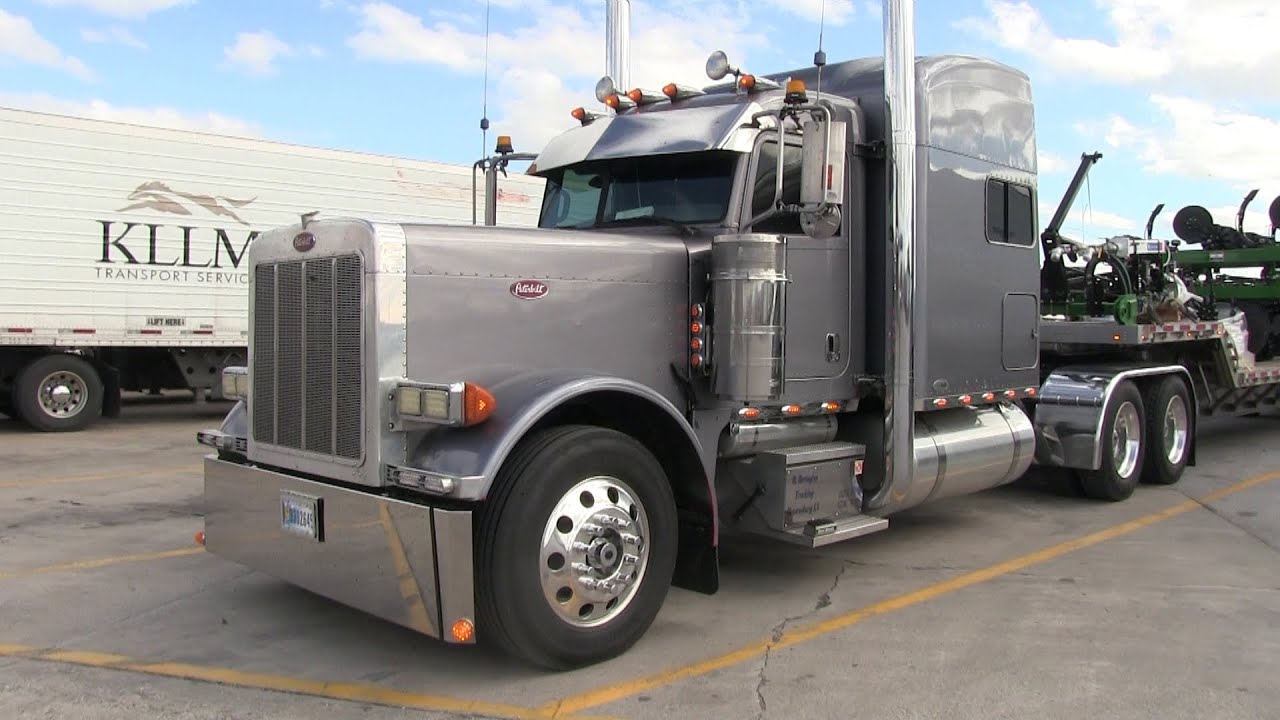 Silver Peterbilt Truck Parked At Iowa 80 Truck Stop - YouTube