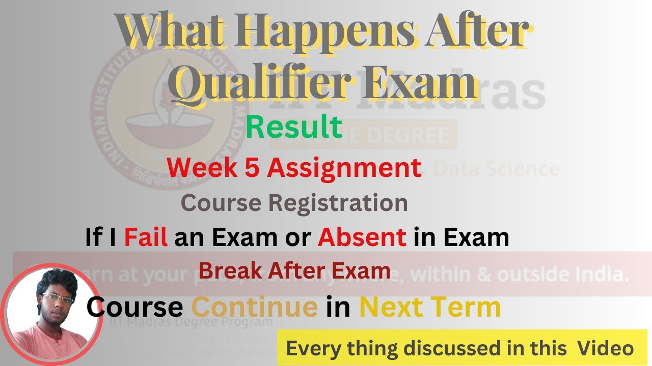 Qualifier Exam के बाद अब क्या ? #iitmadras - YouTube