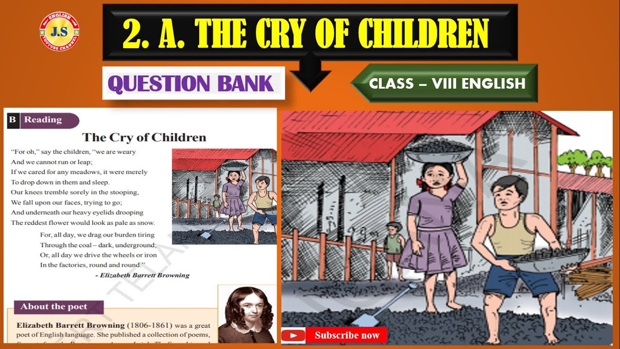 THE CRY OF CHILDREN POEM // QUESTION AND ANSWERS //k CLASS - VIII ...