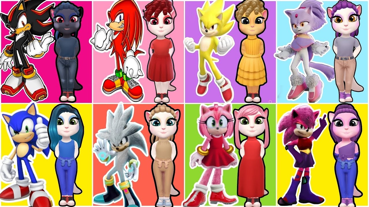 Sonic The Hedgehog All Characters Vs My Talking Angela 2 # ...